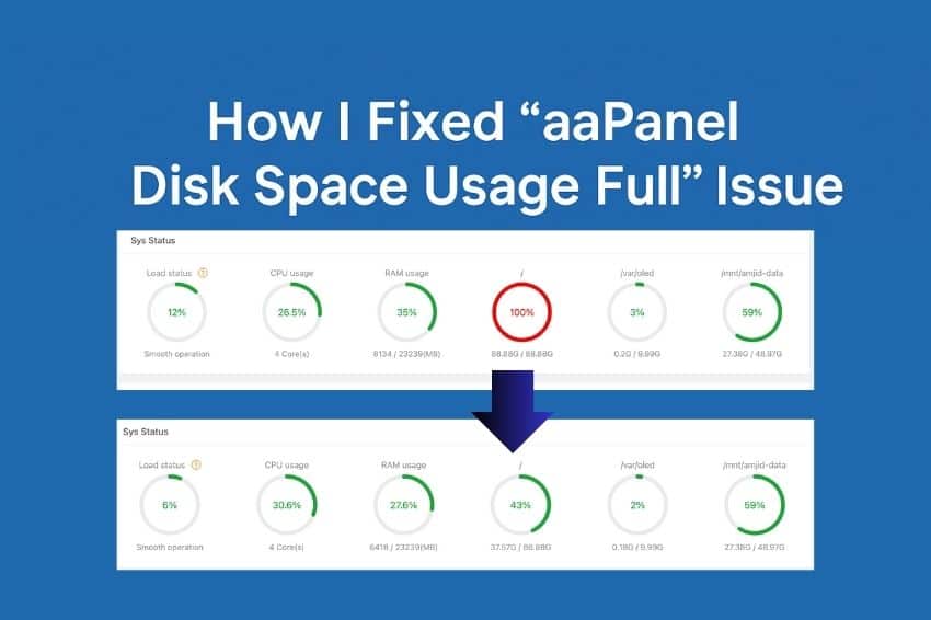 aapanel disk space full - How I Fixed “aaPanel Disk Space Usage F...